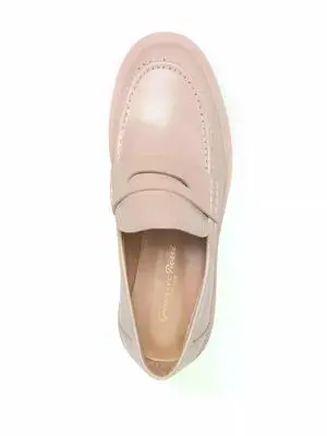 GIANVITO ROSSI Harris Leather Loafers - Neutrals