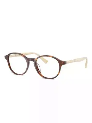 Brunello Cucinelli Tortoiseshell Round-frame Glasses