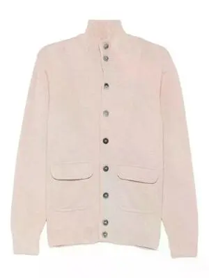 DELLA CIANA Buttoned Cardigan With High Neck And Pockets