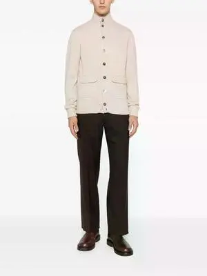 DELLA CIANA Buttoned Cardigan With High Neck And Pockets