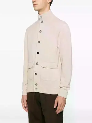 DELLA CIANA Buttoned Cardigan With High Neck And Pockets
