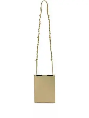 JIL SANDER Small Tangle Messenger Bag With Knotted Strap And Embossed Logo - Neutrals