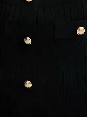 MARCIANO Button-detail Ribbed Mini Skirt