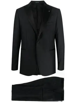 Tagliatore Single-breasted Virgin Wool Suit - Black