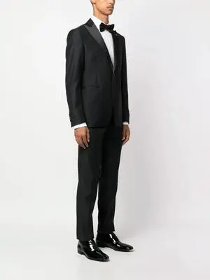 Tagliatore Single-breasted Virgin Wool Suit - Black