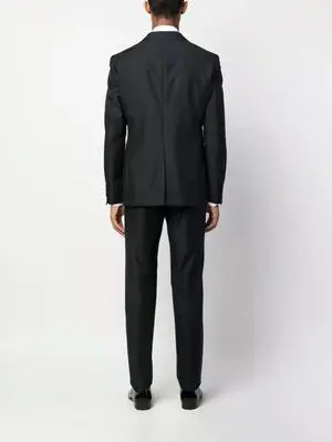 Tagliatore Single-breasted Virgin Wool Suit - Black