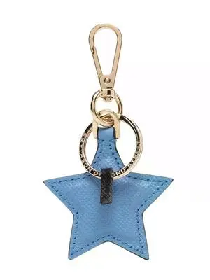 Smythson Star Leather Keychain