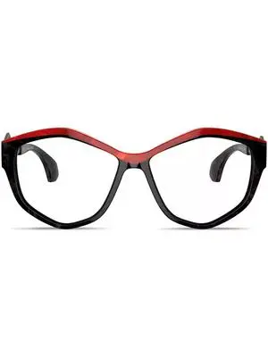 ALAIN MIKLI Geometric Frame Glasses - Red