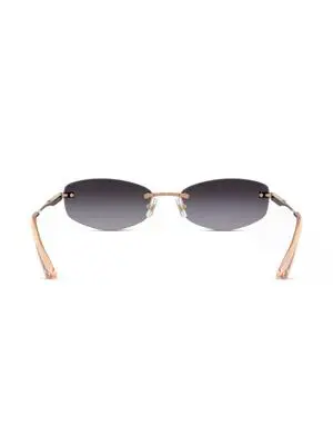 JIMMY CHOO Oval Frame Tinted Sunglasses - Pink