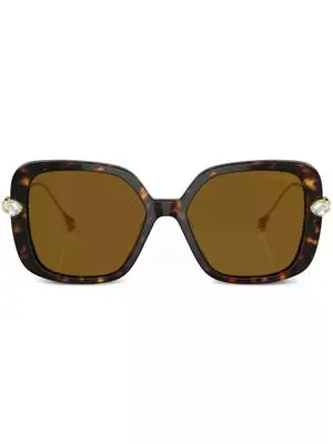 SWAROVSKI Rectangle-frame Sunglasses - Green
