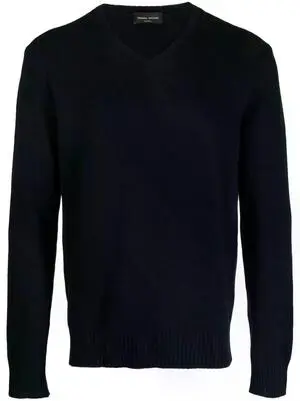 ROBERTO COLLINA V-neck Merino Wool Jumper