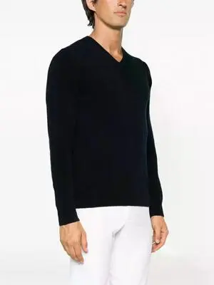 ROBERTO COLLINA V-neck Merino Wool Jumper