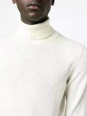 ROBERTO COLLINA Ribbed Hem Roll-neck Sweater