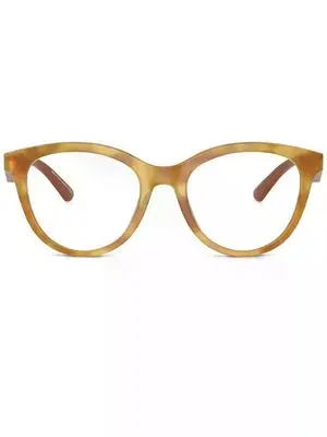 Emporio Armani Round Frame Eyeglasses - Brown