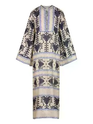 Johanna Ortiz Printed Midi Dress - Neutrals