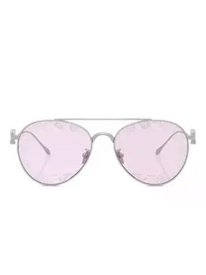 Giorgio Armani Rose-embellished Round Sunglasses