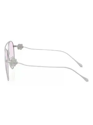 Giorgio Armani Rose-embellished Round Sunglasses
