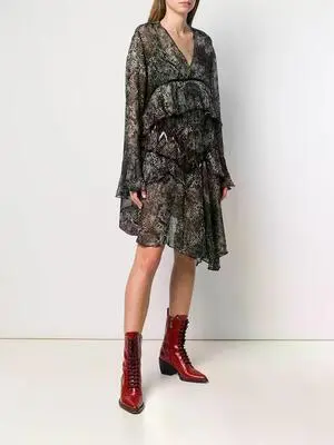 GIACOBINO Snake Print Mini Dress