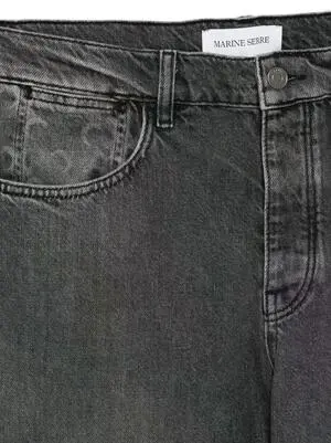 MARINE SERRE Moon Print Belt-loop Jeans
