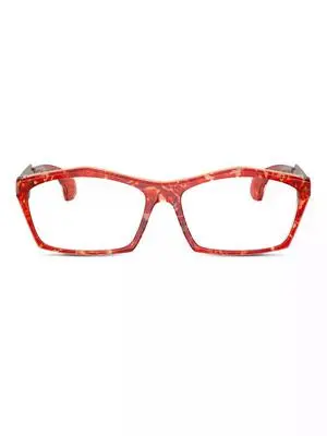 ALAIN MIKLI Geometric Eyeglasses - Red