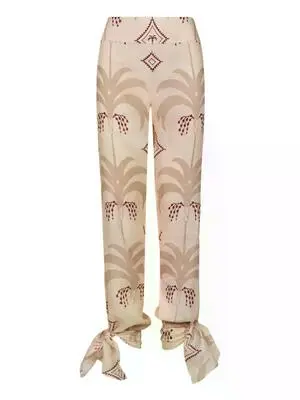 Johanna Ortiz Tie Detailed Trousers - Neutrals