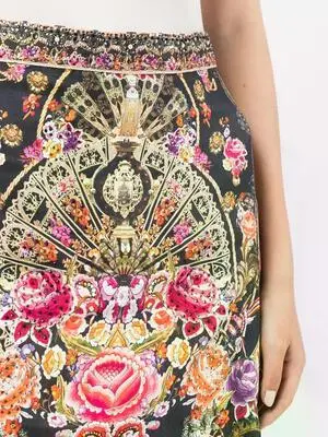 Camilla Baroque-print Mini Skirt