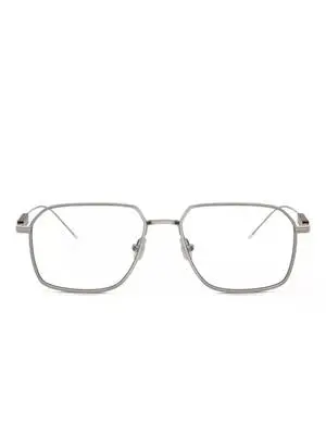 Brunello Cucinelli Titanium Square Frame Glasses - Grey