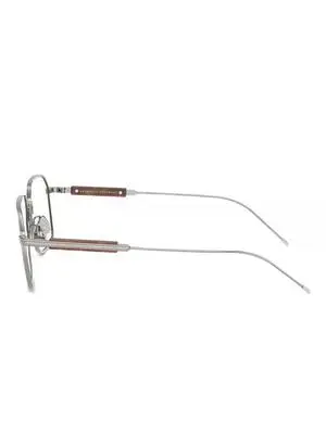 Brunello Cucinelli Titanium Square Frame Glasses
