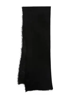 MOULETA Crochet-knit Cashmere Scarf - Black