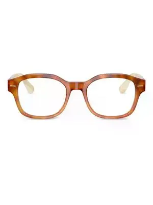 Brunello Cucinelli Rectangle-frame Glasses - Brown