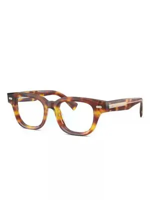 Brunello Cucinelli Tortoiseshell Square Frame Glasses