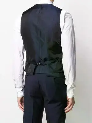 DELL'OGLIO V-neck Single-breasted Waistcoat