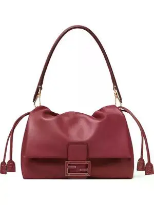 Fendi Medium Mamma Baguette Ff-buckle Tote Bag - Red