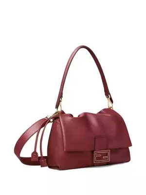 Fendi Medium Mamma Baguette Ff-buckle Tote Bag - Red