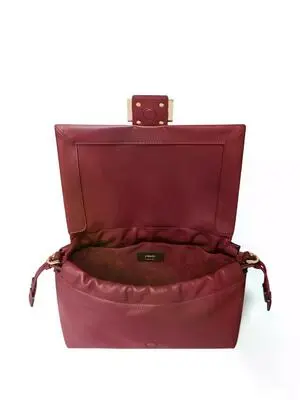 Fendi Medium Mamma Baguette Ff-buckle Tote Bag - Red