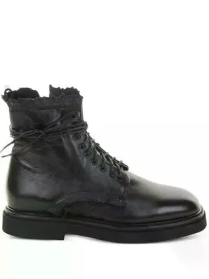 LORENA PAGGI Leather Lace-up Ankle Boots