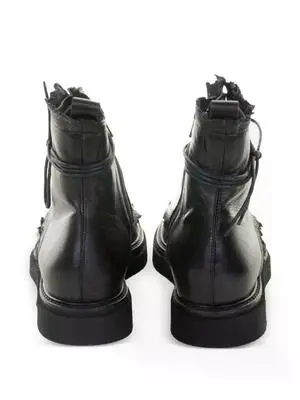 LORENA PAGGI Leather Lace-up Ankle Boots