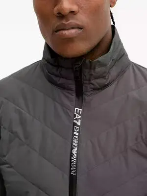 EA7 Quilted Zip-up Jacket - Grey
