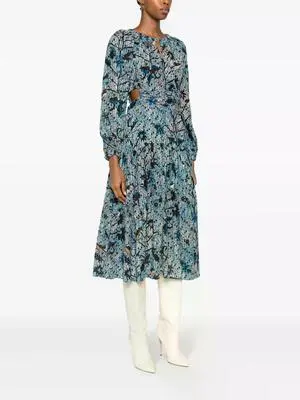 Ulla Johnson Helia Batik Cut-out Midi Dress