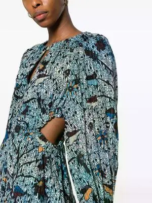Ulla Johnson Helia Batik Cut-out Midi Dress