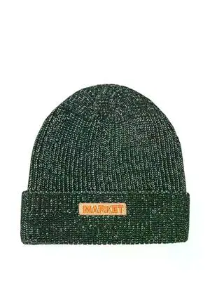 MARKET Logo-embroidered Beanie - Green