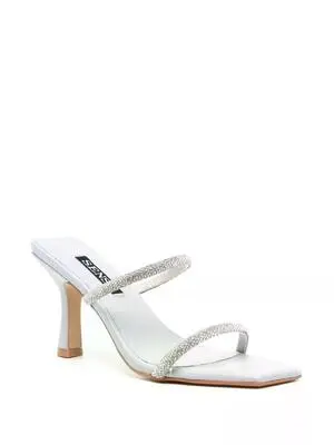 Senso Umber Iii Square-toe Sandals - Silver