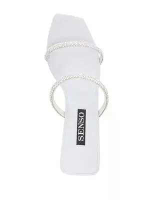 Senso Umber Iii Square-toe Sandals - Silver