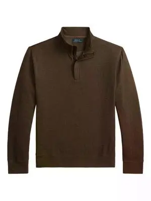 Polo Ralph Lauren Herringbone Half Zip Sweater - Brown