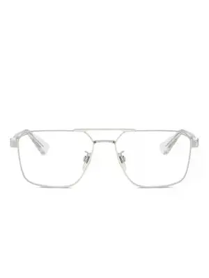 Burberry Rectangle Frame Glasses - Silver