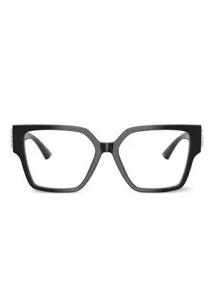 JIMMY CHOO Crystal-embellished Square Frame Glasses - Black