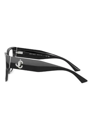 JIMMY CHOO Crystal-embellished Square Frame Glasses