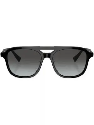 Brunello Cucinelli Acetate Pilot Sunglasses - Black