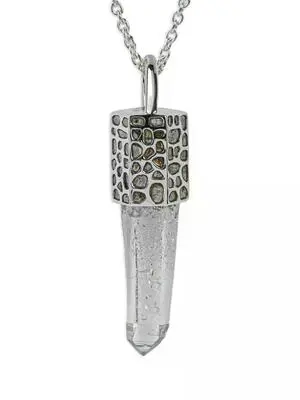 PARTS OF FOUR Sterling Talisman Quartz & Diamond Necklace - Silver