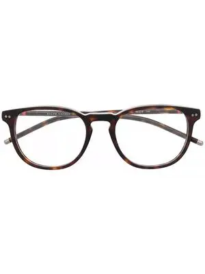 POLO RALPH LAUREN EYEWEAR Thin Tortoiseshell Round Eyeglasses - Brown